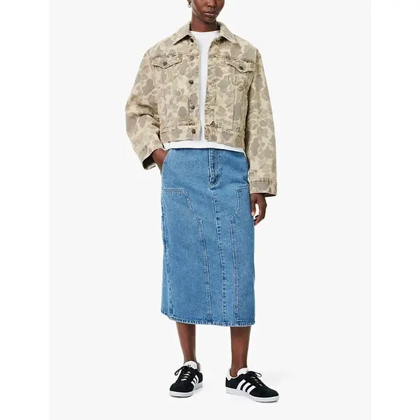 Carhartt Work In Progress Duck Orell Camo-Pattern Denim Jacket In